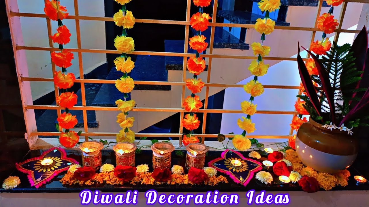 Diwali Decoration idea/home decoration/Diwali window decor # ...
