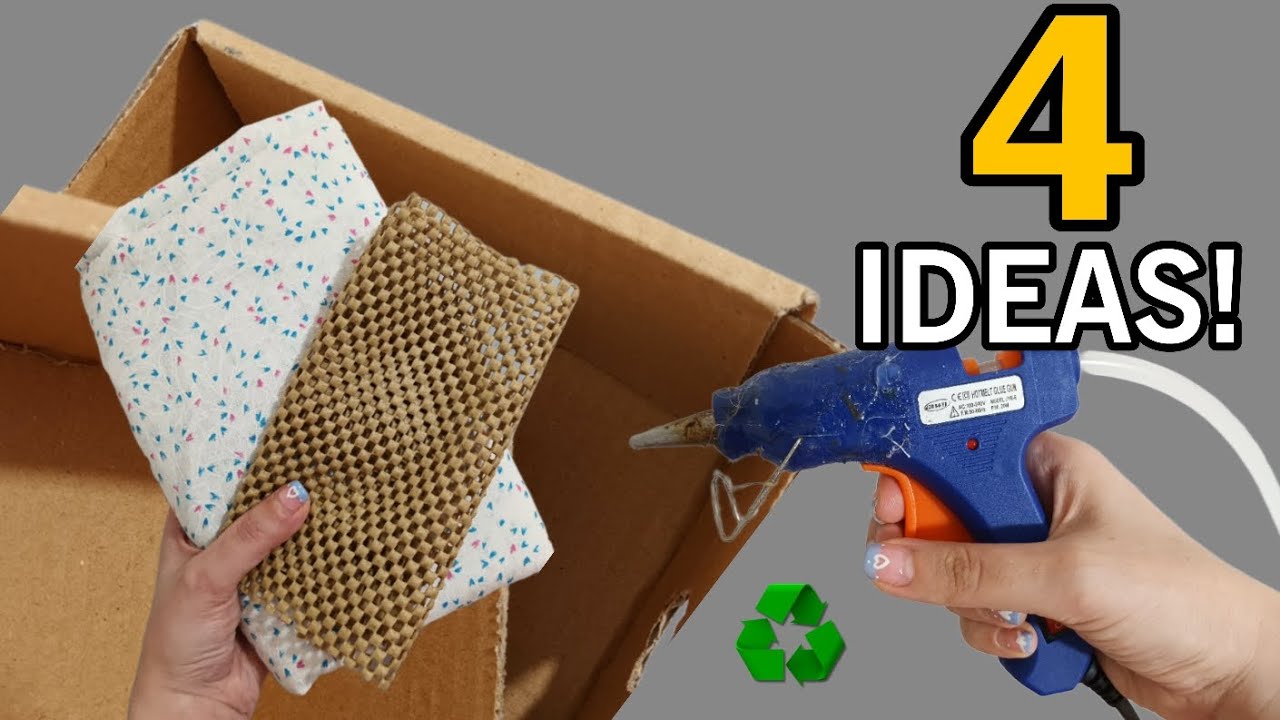 Transforming Cardboard, old fabric scraps: 4 Genius Recycling Ideas ♻️ ...