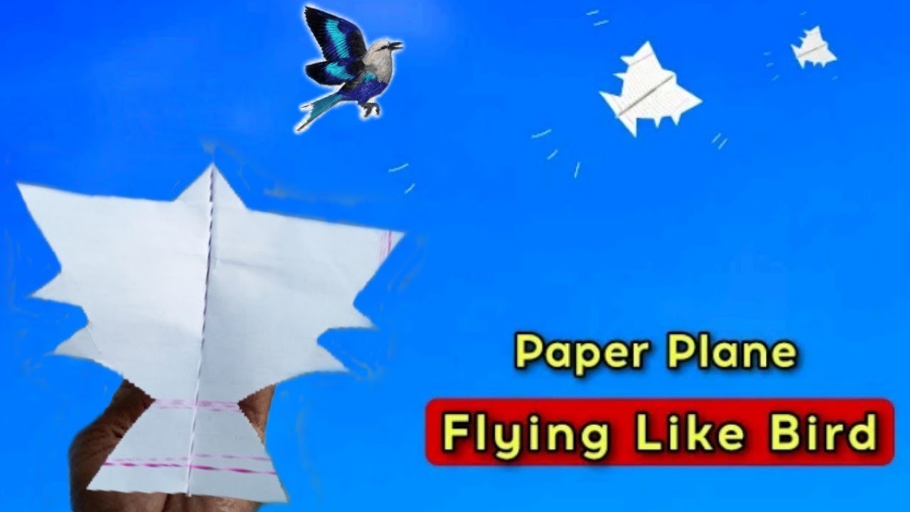 🐦🐦best paper plane (flying like bird) notebook paper bird plane how to ...