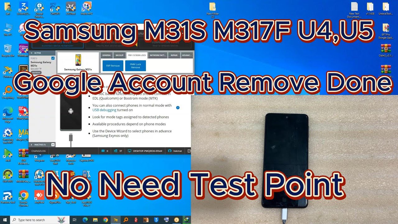 Samsung M31S/M317F U4 U5 Google Account Bypass Version 12/13Done With ...