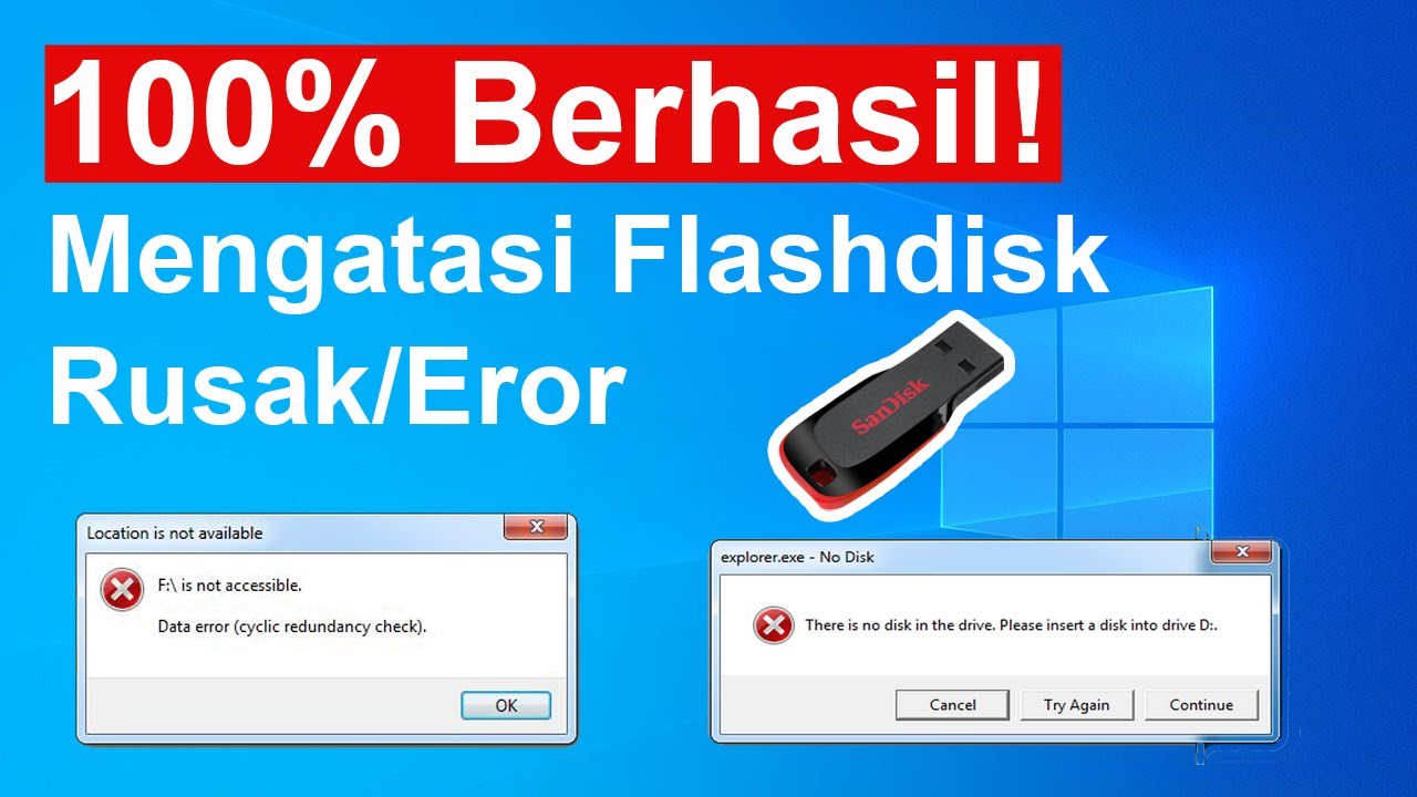 Cara Memperbaiki Flashdisk Rusak | Tanpa Aplikasi - YouTube