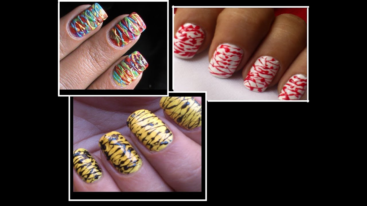 Spun sugar nail art: How to do? - YouTube