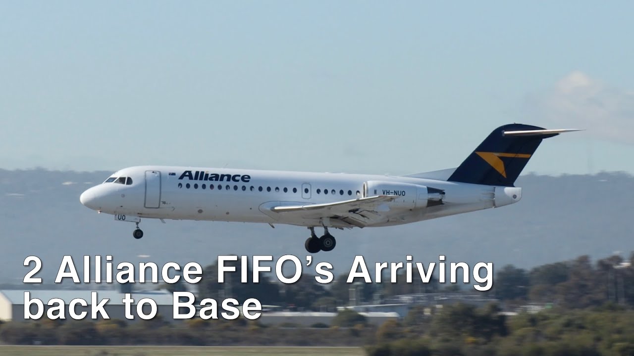 Alliance Airlines Fokkers (VH-XWO) & (VH-NUO) Morning Arrivals on RW03 ...