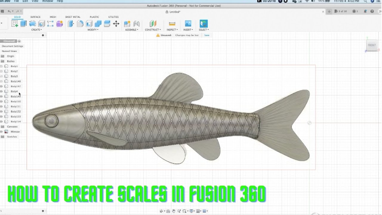 How to create fish scales in Fusion 360 - Easier Way - YouTube