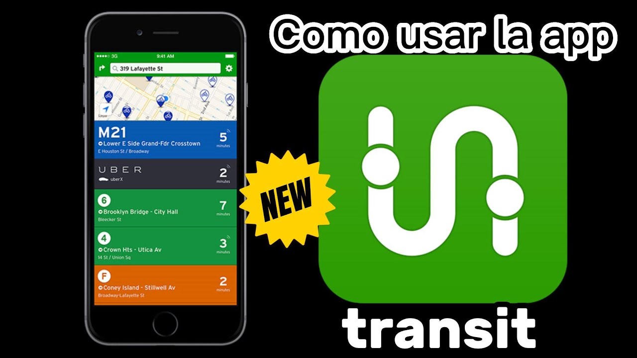 Como usar la app transit para moverse en bus - YouTube
