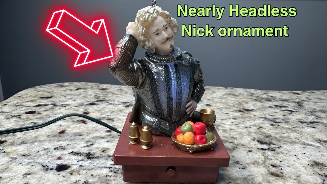 Hallmark Harry Potter Nearly Headless Nick ornament. Demo and review - YouTube
