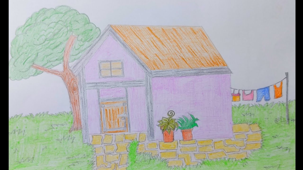 How to draw a Tiny house drawing🏡/H2 Art🎨 - YouTube