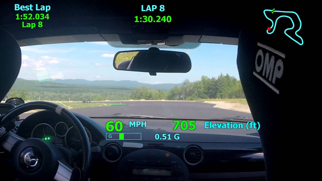 COMSCC @ Club Motorsports / Tamworth, NH First Lap with Elevation Data ...