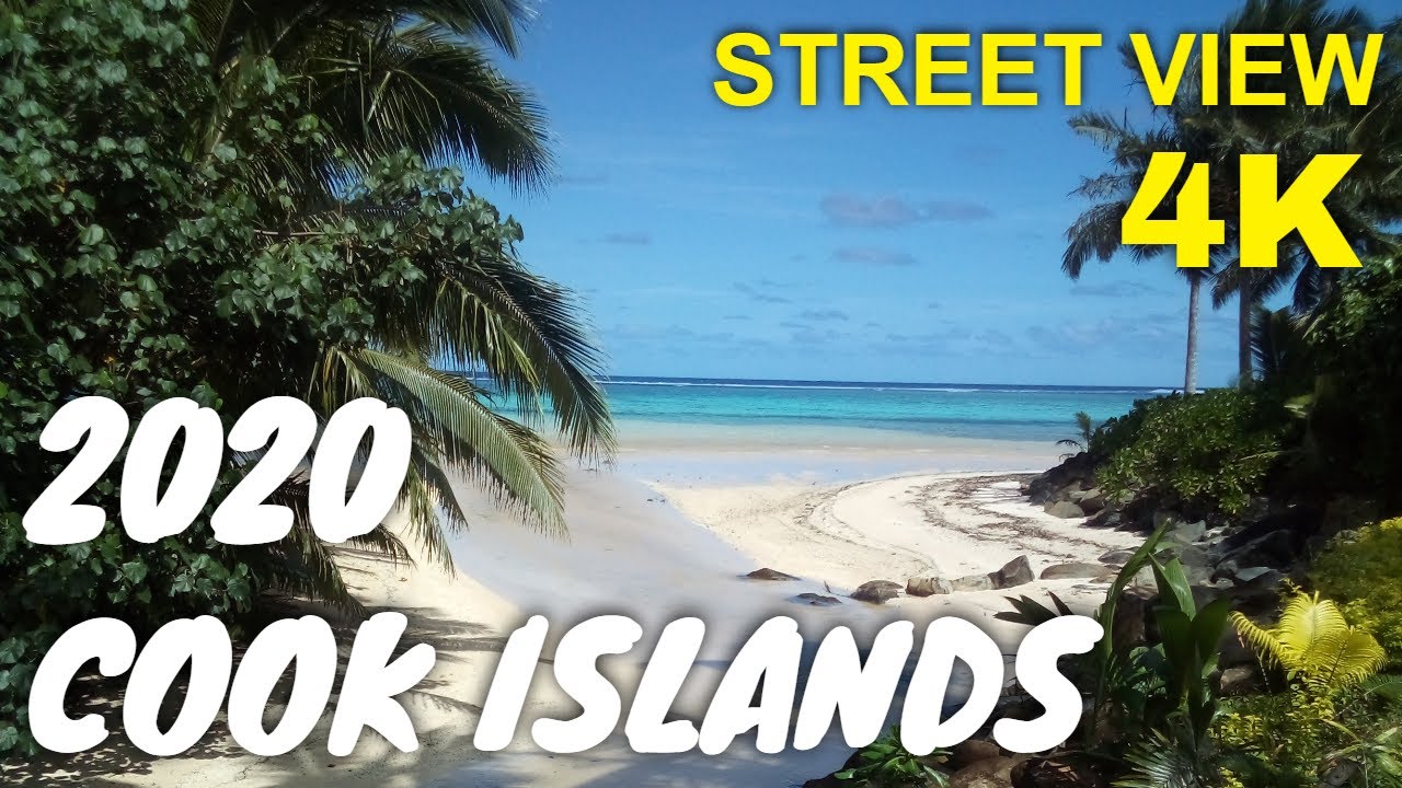 4K street view RAROTONGA Cook Islands riding around the main road of ...