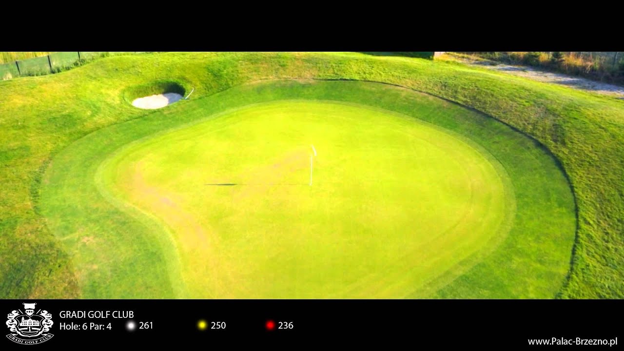 Gradi Golf Club dołek hole 6 Pałac Brzeźno - YouTube