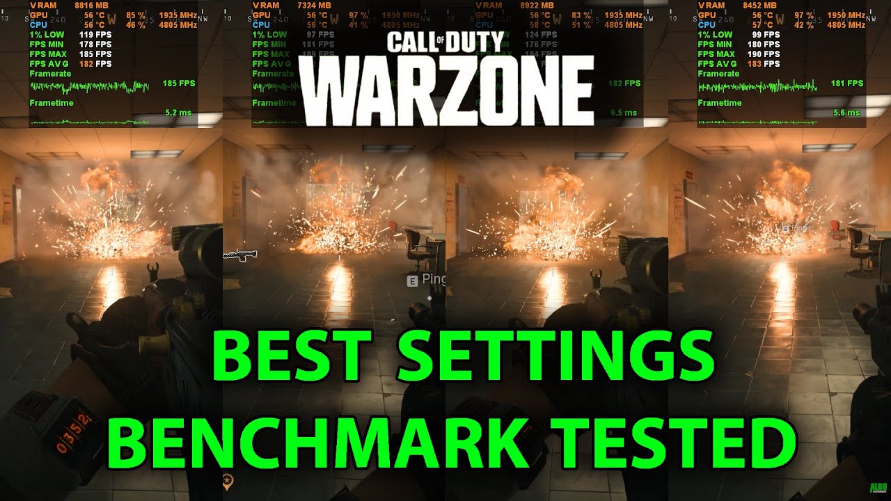 WARZONE BEST SETTINGS Benchmark Tested - YouTube