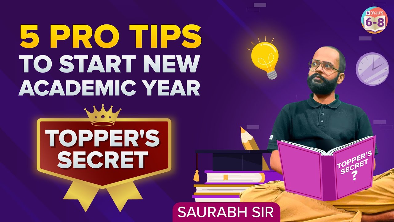 5 Pro Tips to start New Academic Year | Topper's Secret 🏆🥇| BYJU'S ...