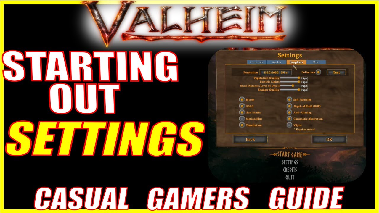 Valheim Game Settings - Beginner's Guide - YouTube