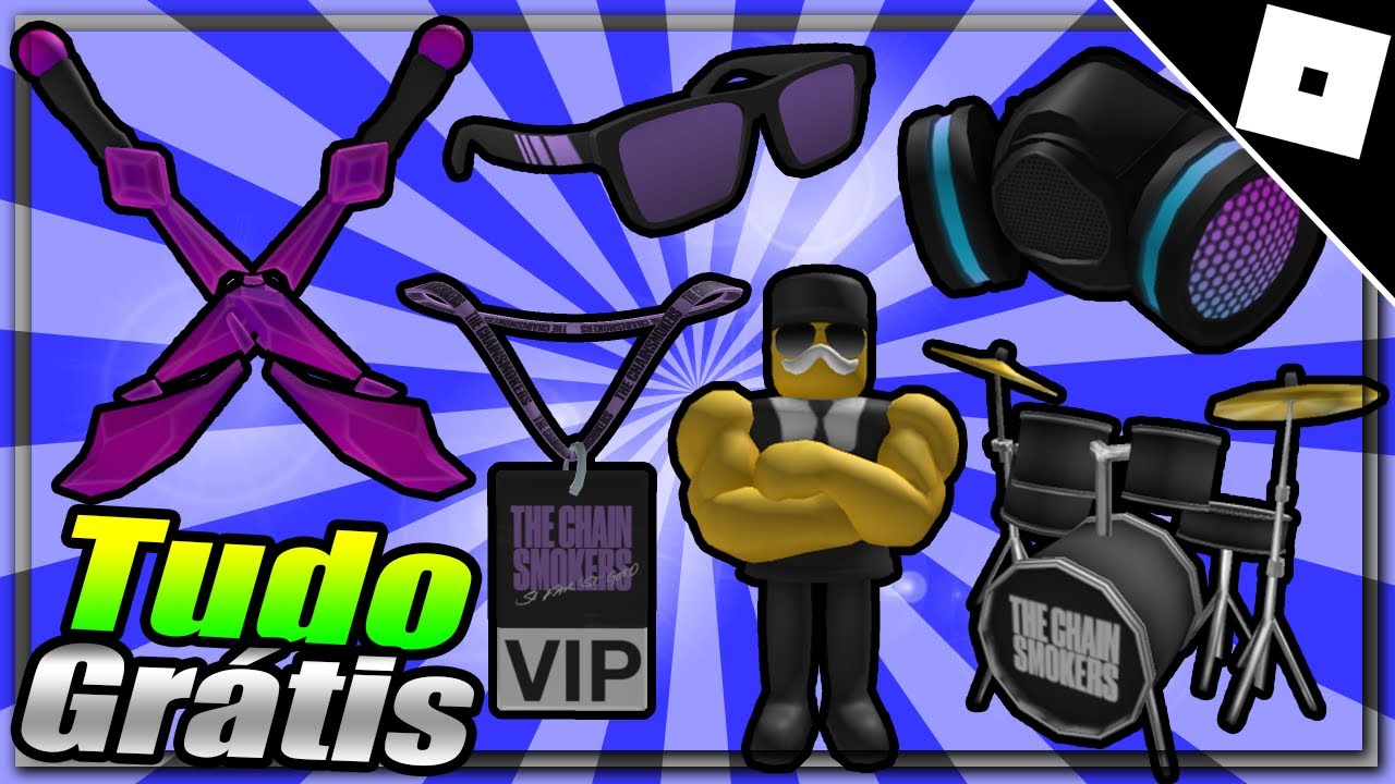 Esses itens Você Pode Ganhar [Neon Gas Mask - The Chainsmokers] Roblox ...