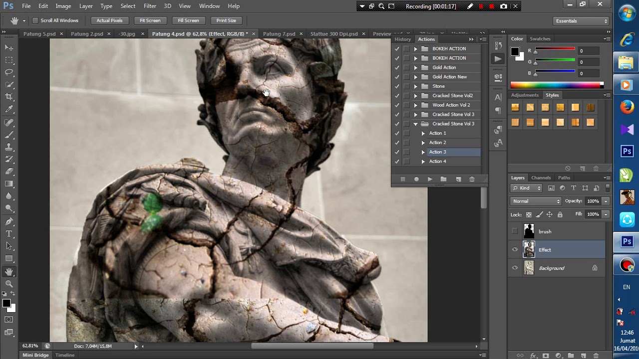 Menarik !!!!! Cara Membuat Efek Batu Retak Di Photoshop, Hanya Satu ...