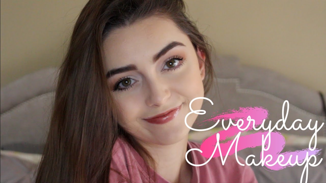 CURRENT EVERYDAY MAKEUP LOOK (COLLEGE STUDENT) - YouTube