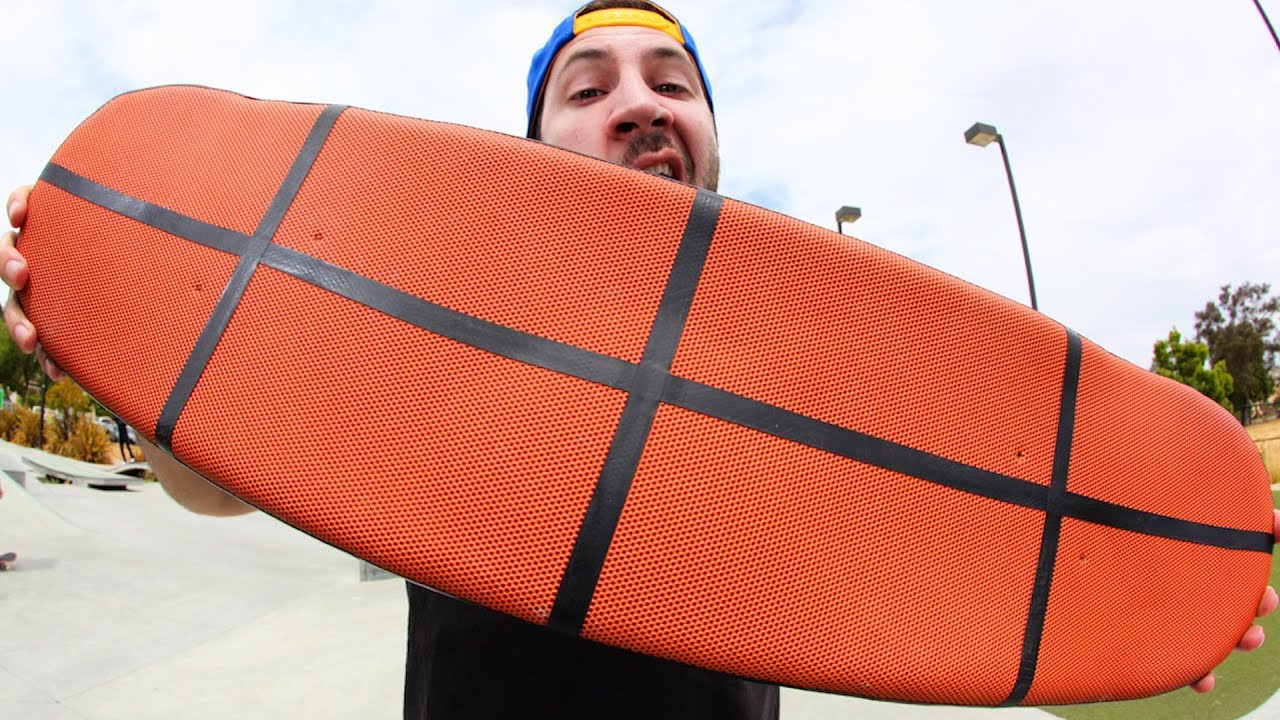 BASKETBALL GRIPTAPE SKATEBOARD - YouTube
