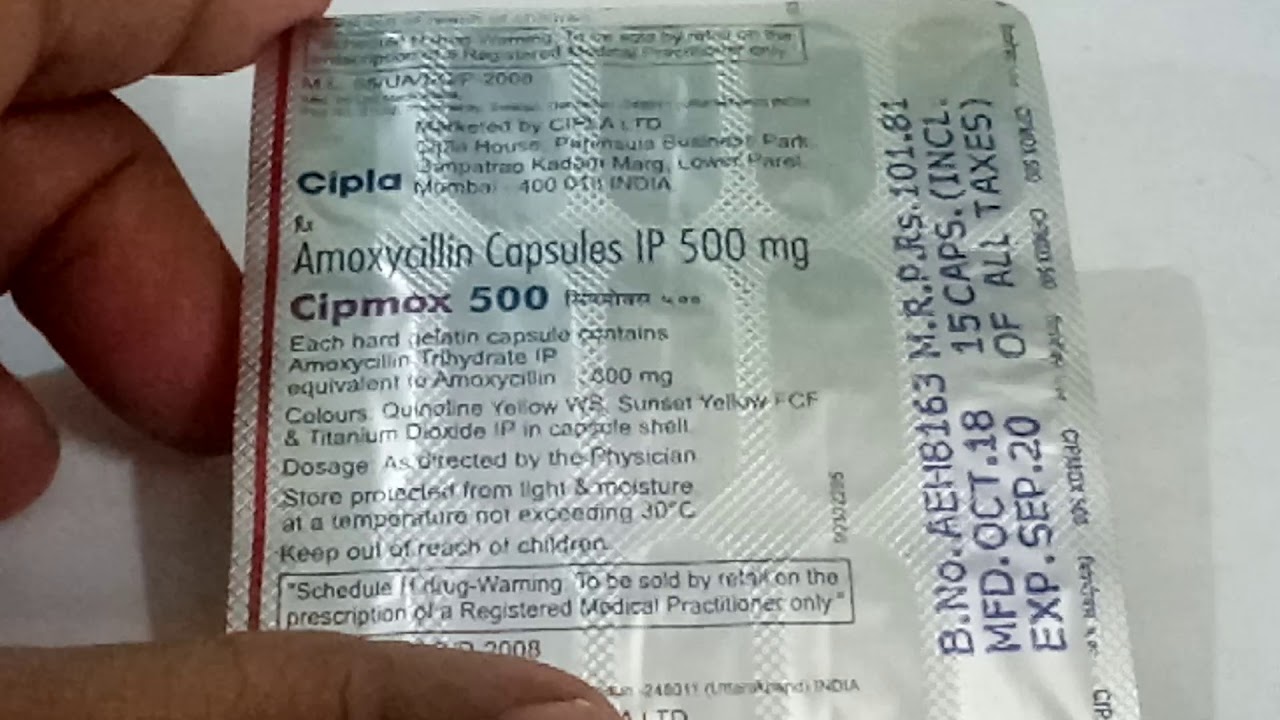 Cipmox 500 MG Capsule - Uses, Dosage, Side Effects, Price in hindi ...