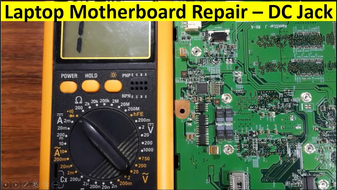 Laptop Motherboard Repair - DC Jack Diagnosis - Continuity Checking ...
