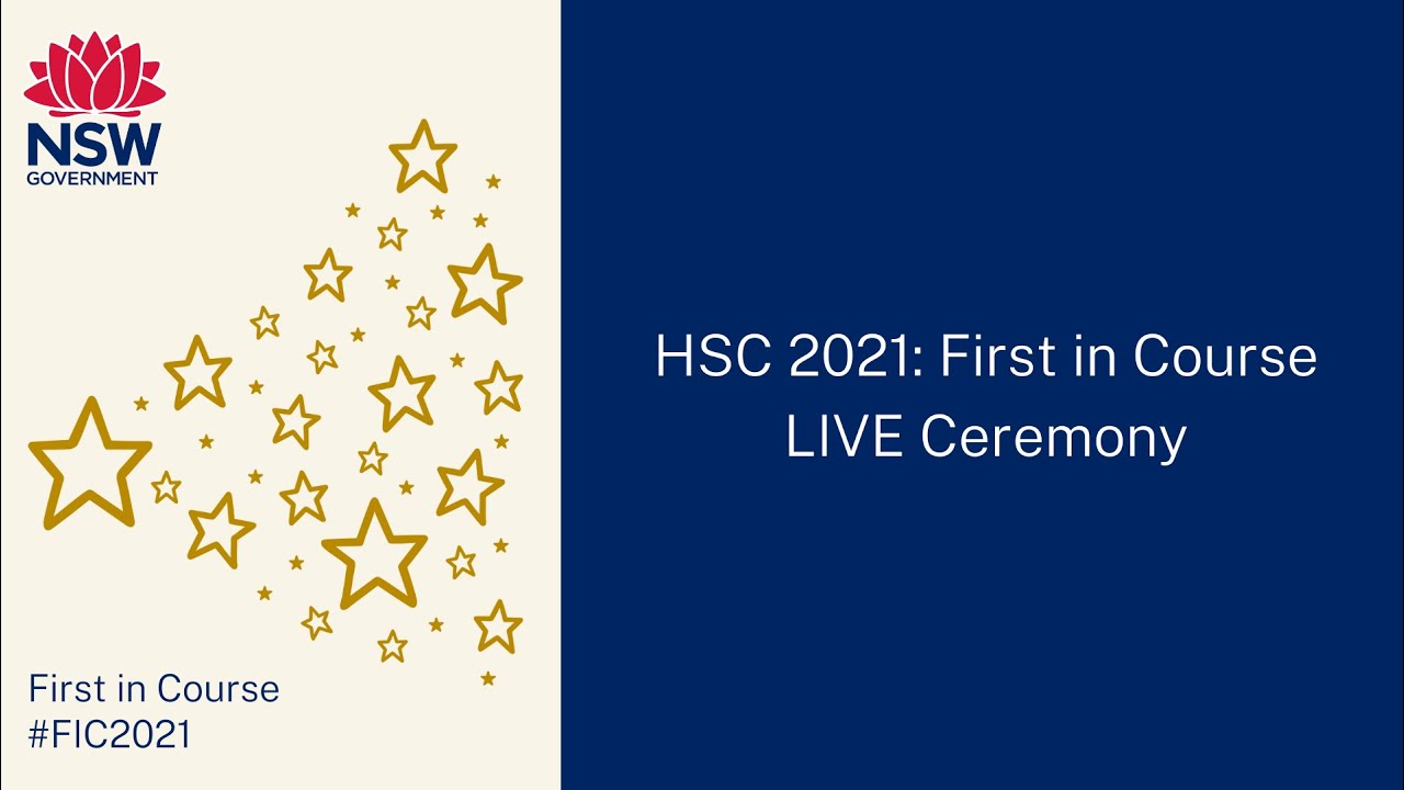 HSC 2021 First in Course - LIVE ceremony. 19 January 2021 - YouTube