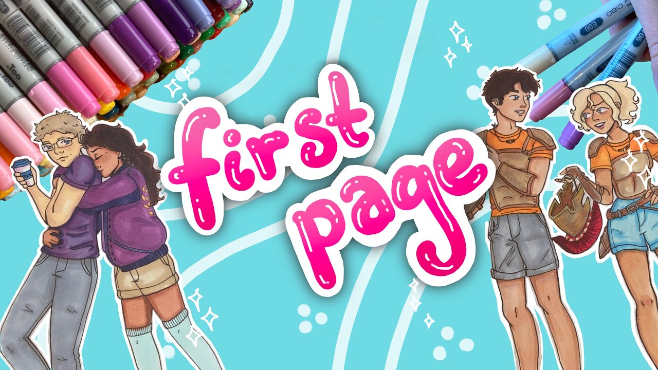 New sketchbook! Drawing the first page In my sketchbook! - YouTube