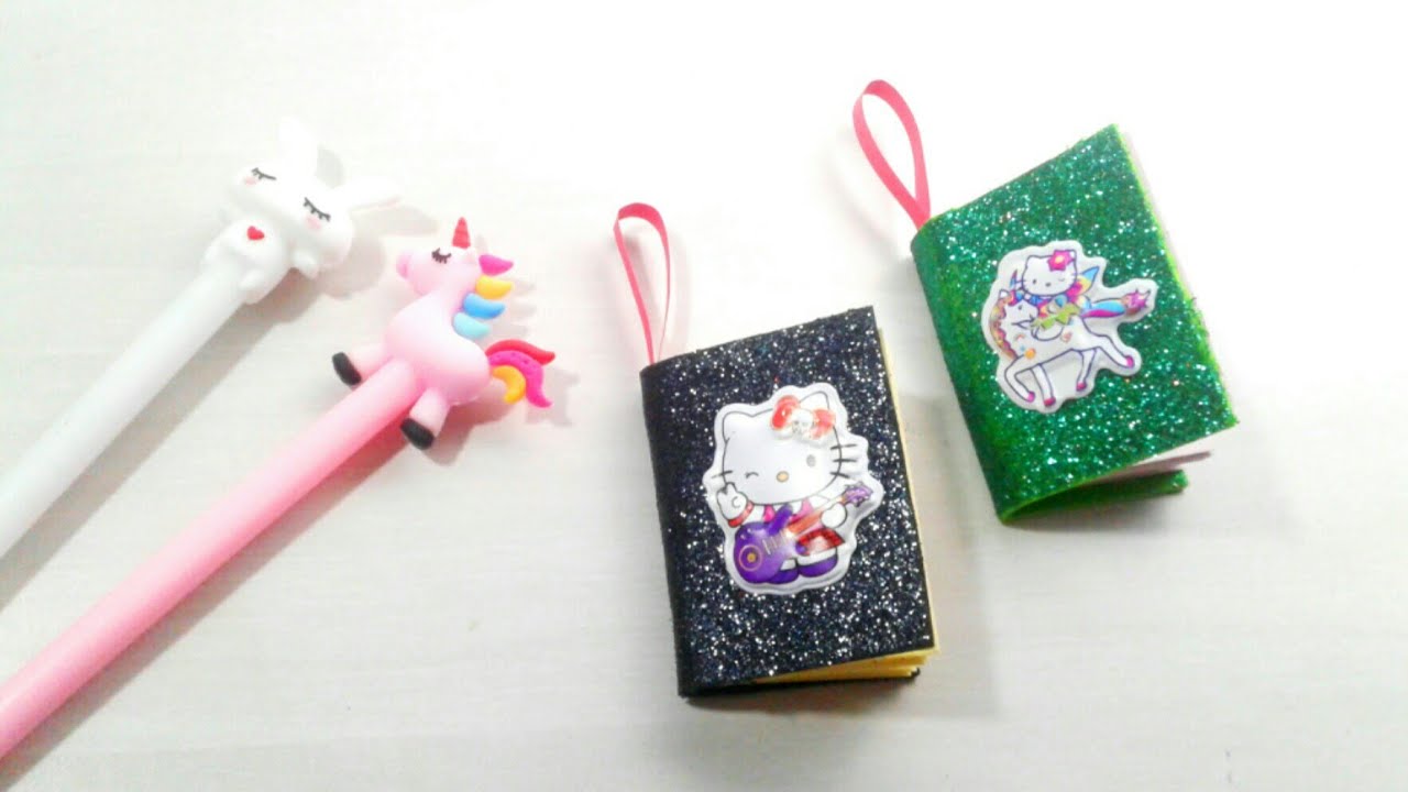 DIY CUTE NOTEBOOK // DIY HELLO KITTY NOTEBOOK // HOW TO MAKE EASY ...