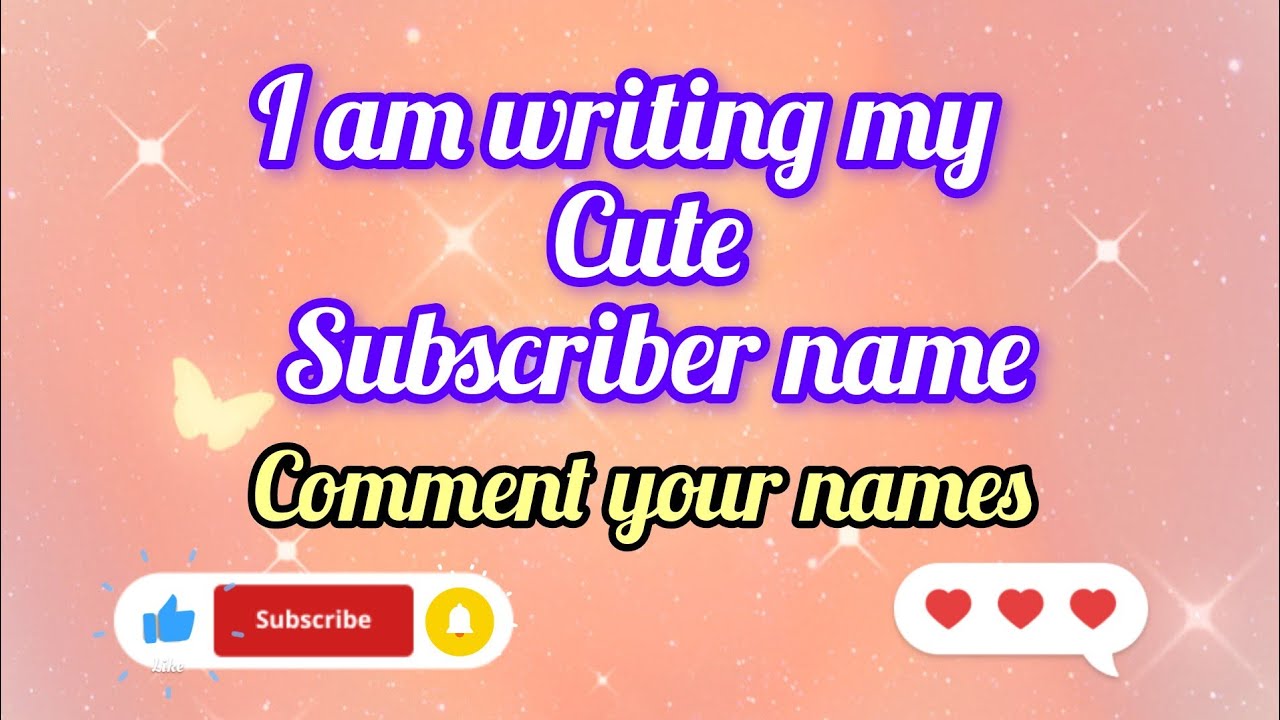 I am Writing my subscribers name #subscribe #like #subscribers # ...