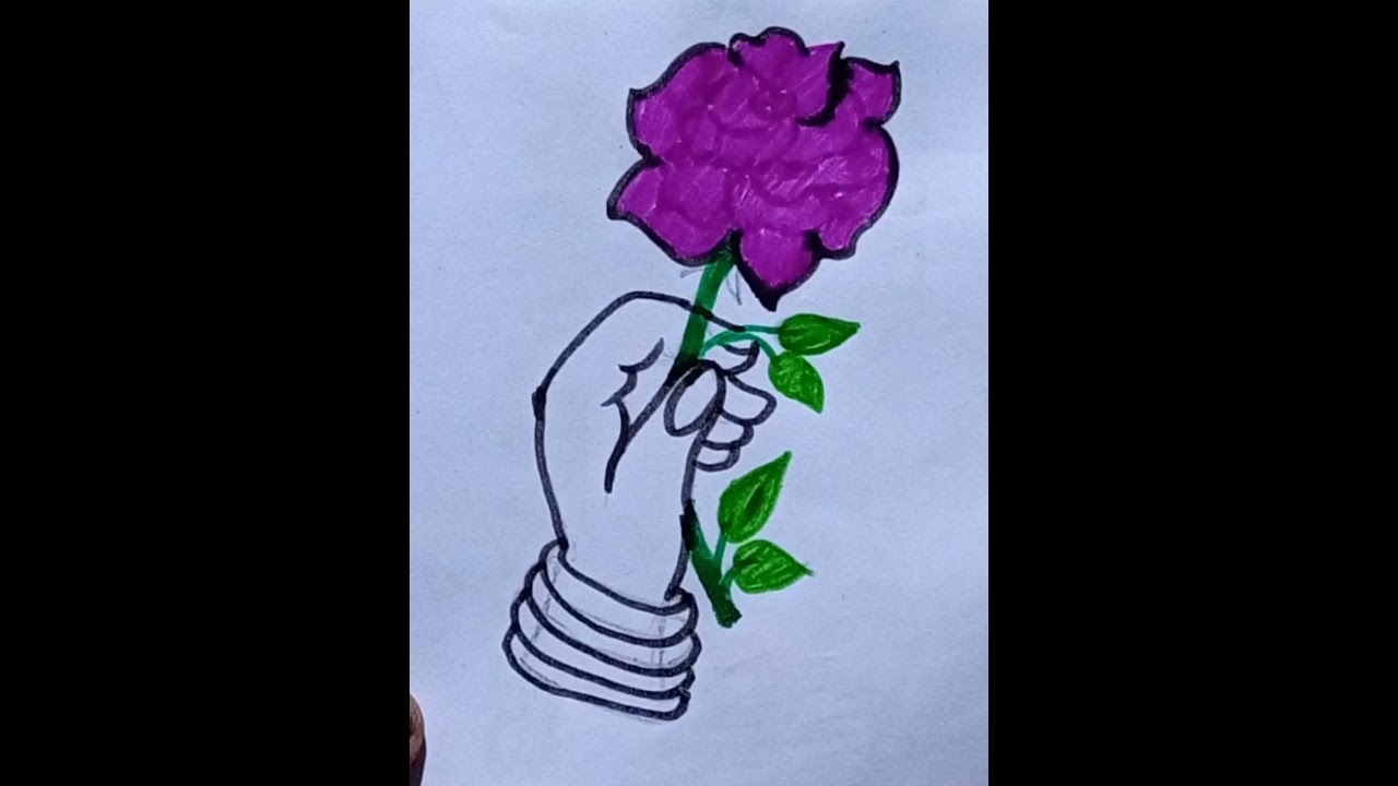 New Rose painting.... 🥰🥰!!Anil art world - YouTube