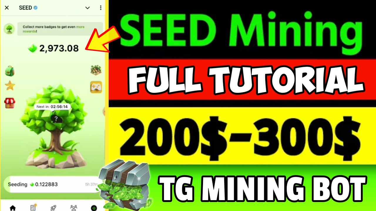 How to Earn Seed Coins Mining App | Seed Airdrop Update | SEED LISTING ...