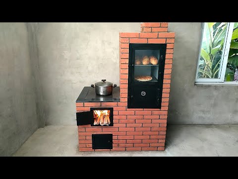 Odun sobası nasıl yapılır, 3 katlı bir fırını birleştirmek çok etkilidir
