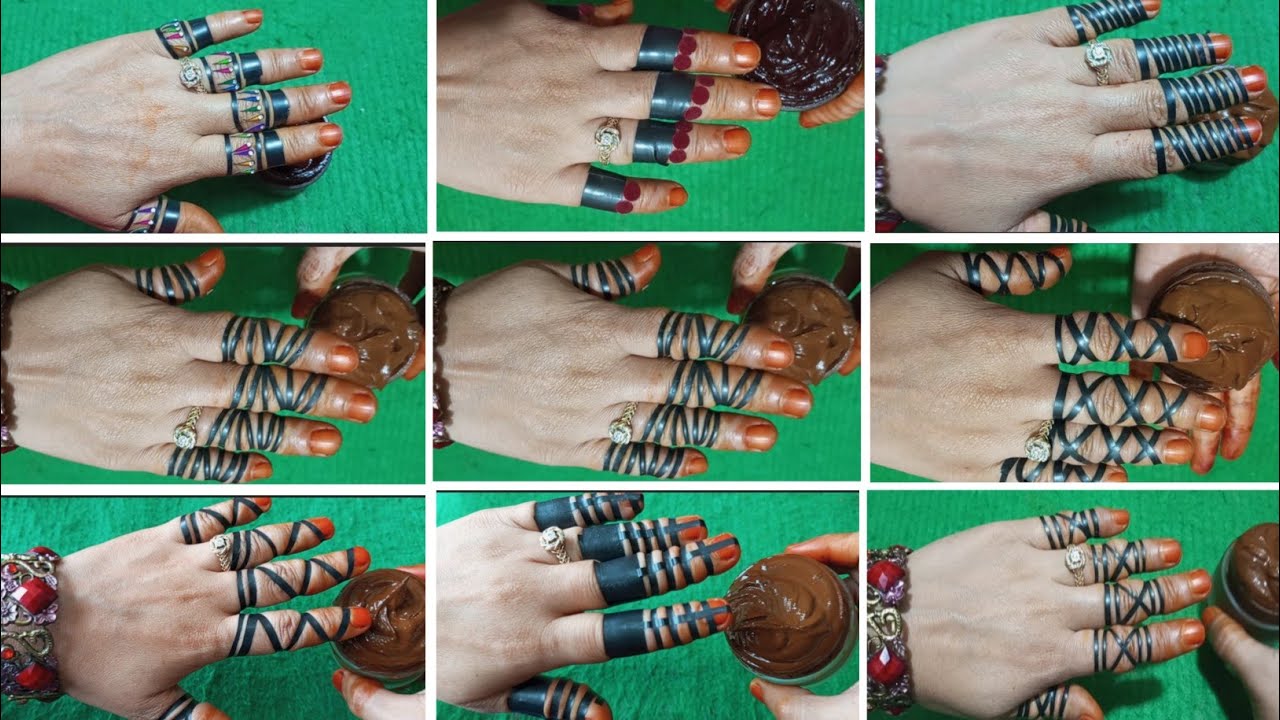 20+ New finger mehndi design // New unique finger cap design // Instant ...