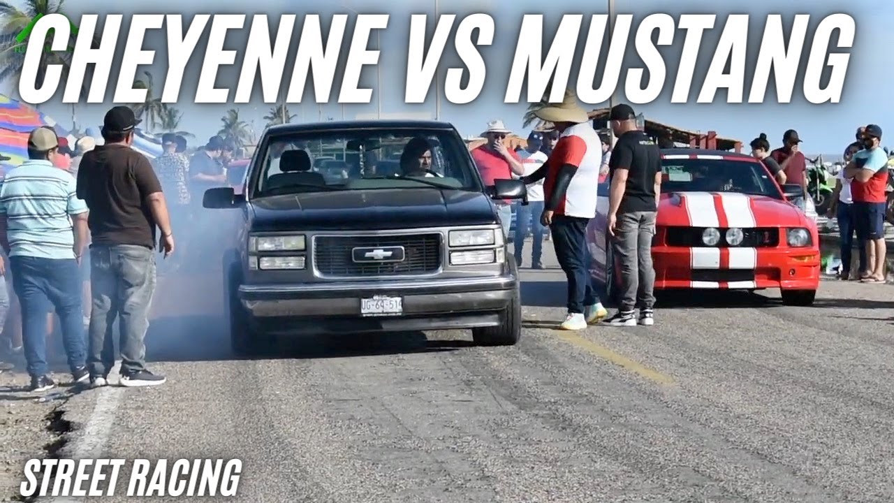 Mustang 4.6 vs Cheyenne | ARRANCONES PLAYA EL CAIMANERO | STREET RACING ...