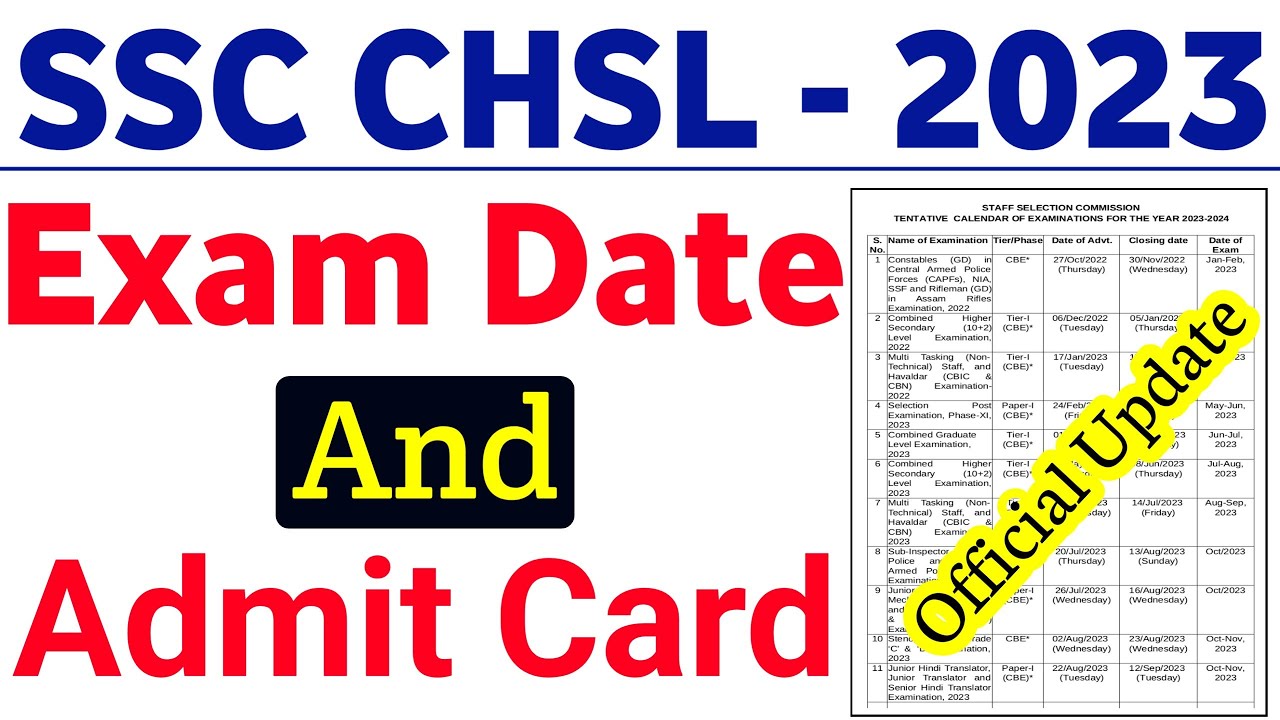 SSC CHSL Exam Date And Admit Card 2023 SSC CHSL Exam Date 2023 SSC ssc-chsl-exam-date-and-admit-card-2023-ssc-chsl-exam-date-2023-ssc