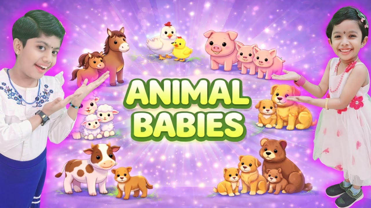 ANIMAL BABIES 🐣 | Can You Match the Baby? 😍 | Farm Animals for Kids 🥰 ...