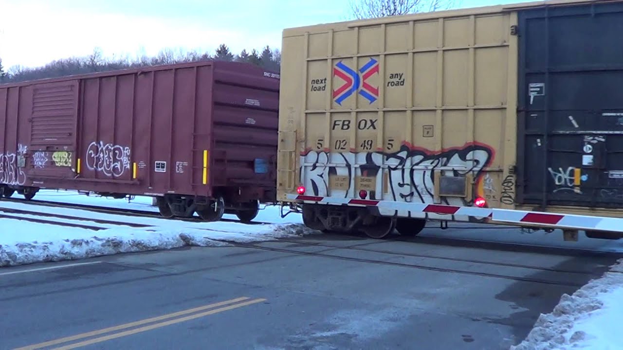 SEPO w/ CSX 3173, 788, 5409 and 64 cars through Groton Harvard Rd ...