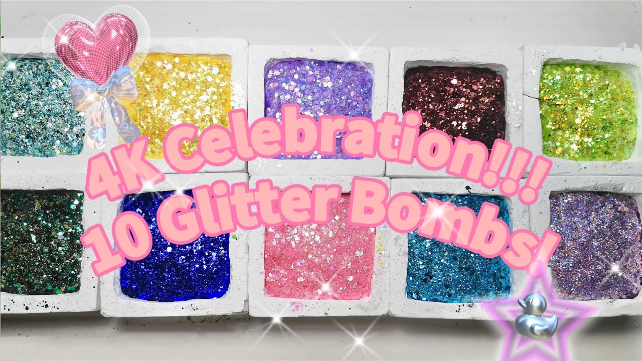 10 Insane Gorgeous Glitter Chalk Bombs🥵 ️‍🔥ThankYou 4k celebration#asmr ...