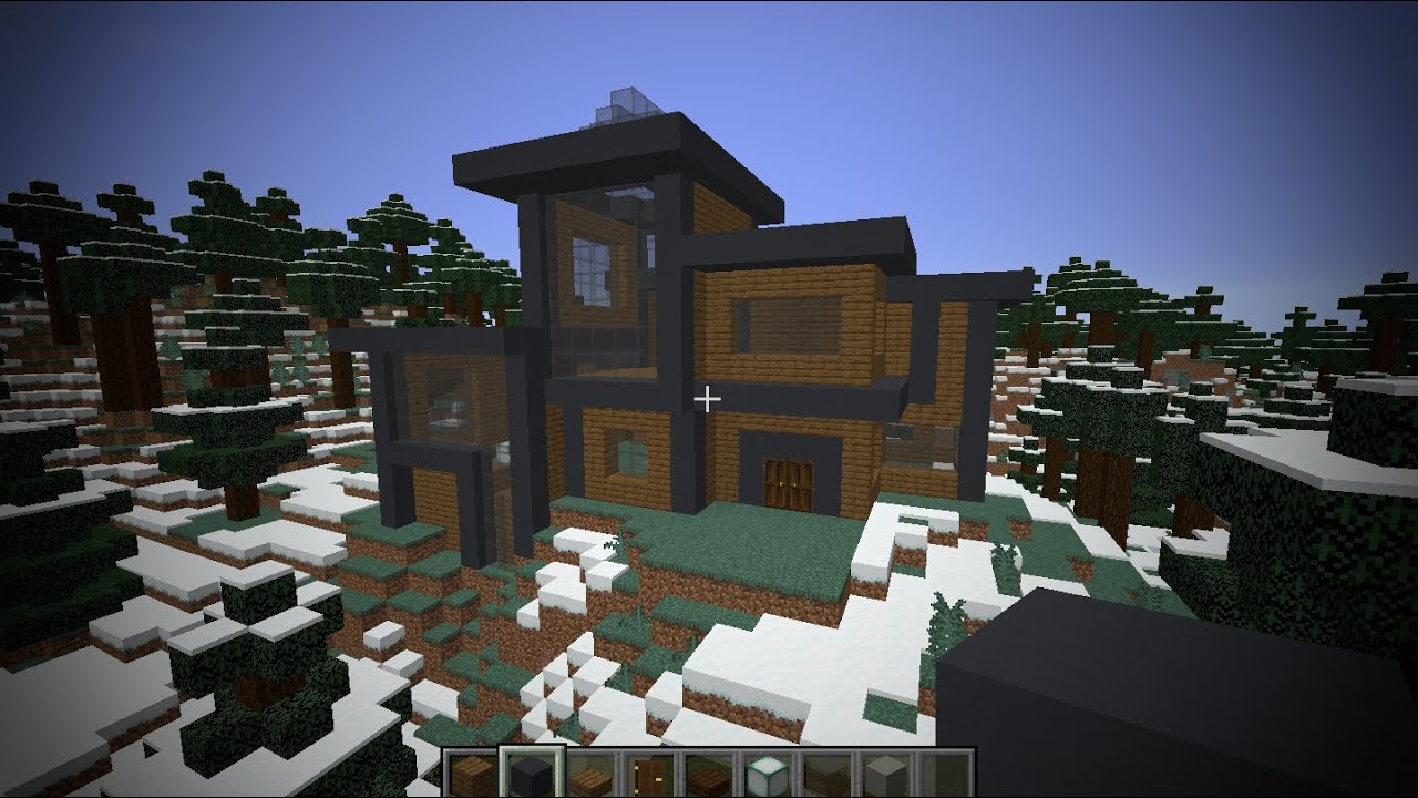 Minecraft SNOW TAIGA HOUSE - Exterior - YouTube