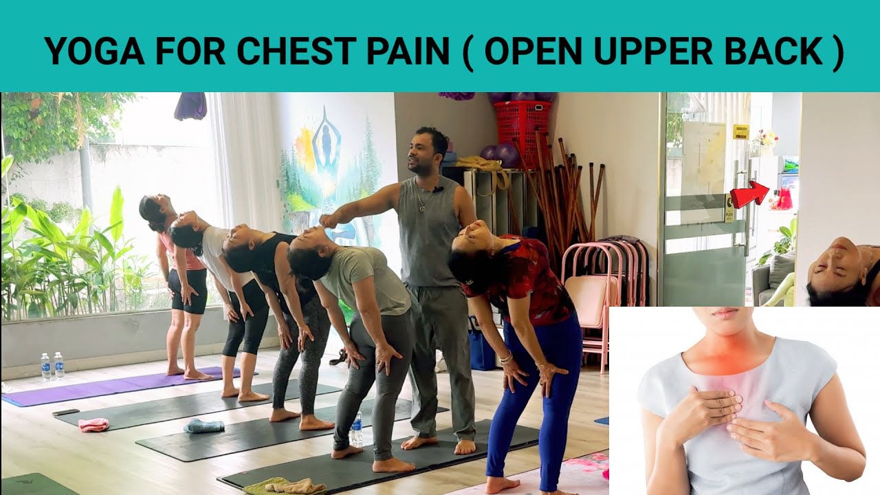 How to open upper back | Chest pain | yoga for chest pain | chest pain ...