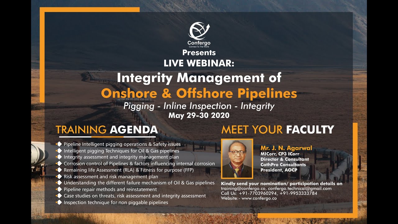 Online Training on “Integrity Management of Onshore & Offshore Pipelines”Session 1 - YouTube