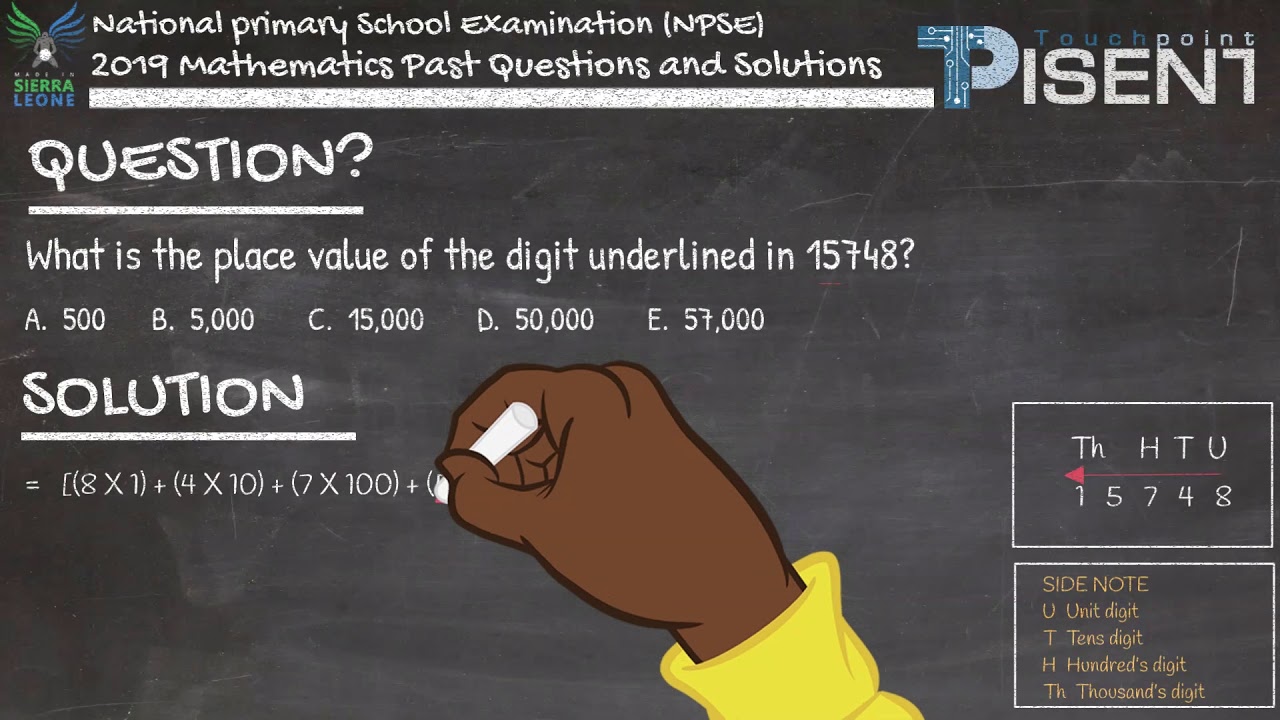 2019 NPSE Mathematics Question 1 Solution - YouTube