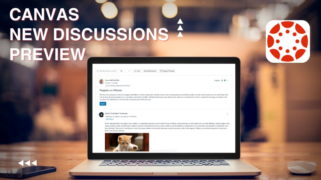 Canvas New Discussions Preview - YouTube