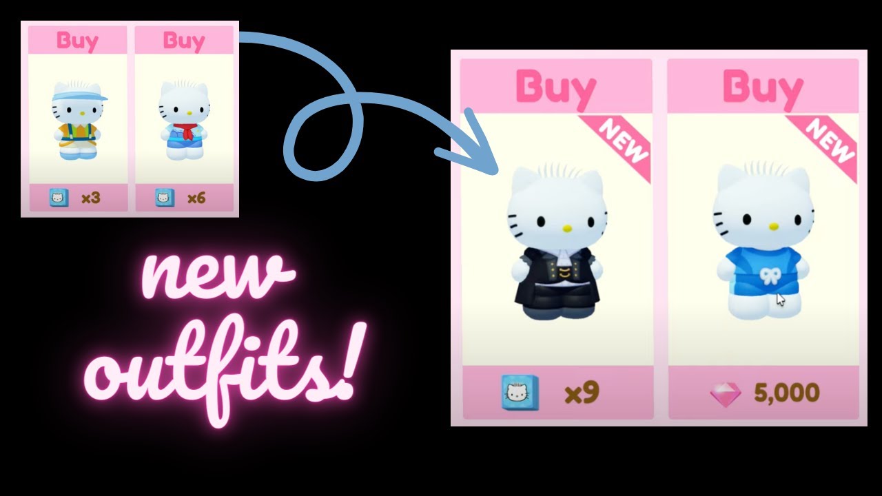 dear daniel outfit! (new my hello kitty cafe update) - YouTube