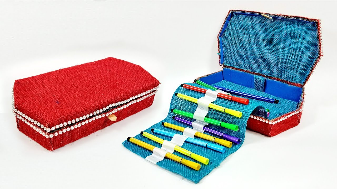 DIY Pencil Box | Handmade Pencil Box | Crafts Junction - YouTube