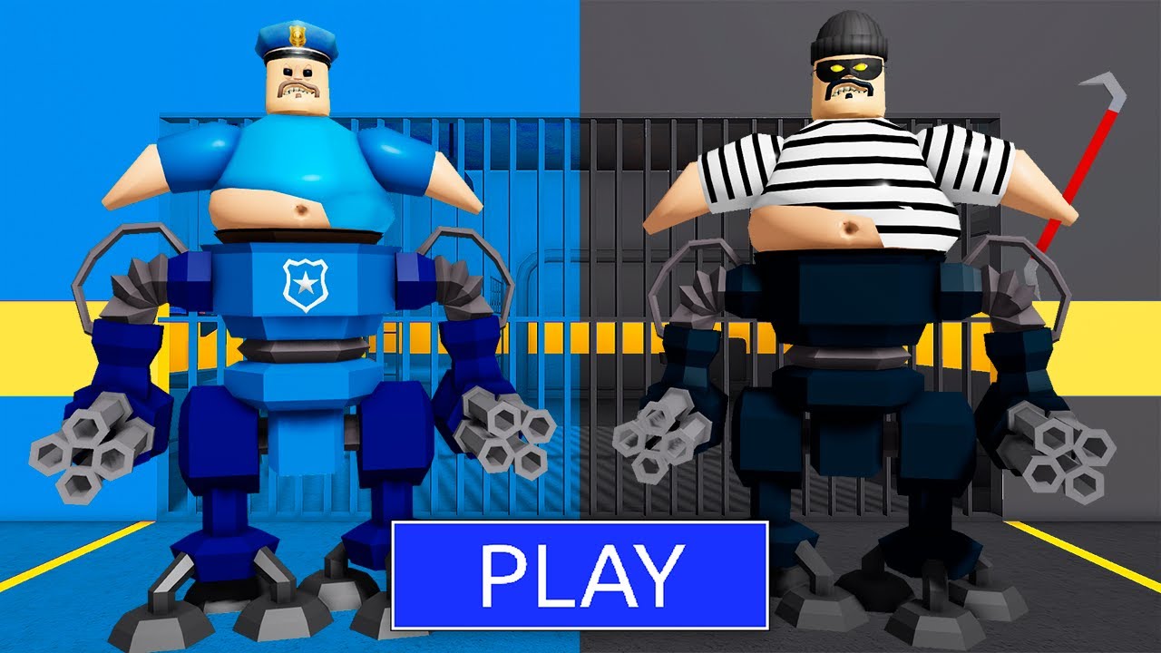 POLICE ROBOT BARRY Vs CRIMINAL ROBOT BARRY IN BARRY PRISON RUN! New ...