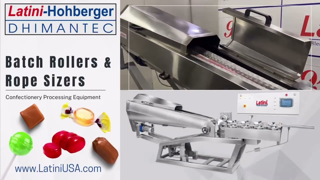 Batch Rollers and Rope Sizers | Candy, Lollipops, Toffees Machines ...