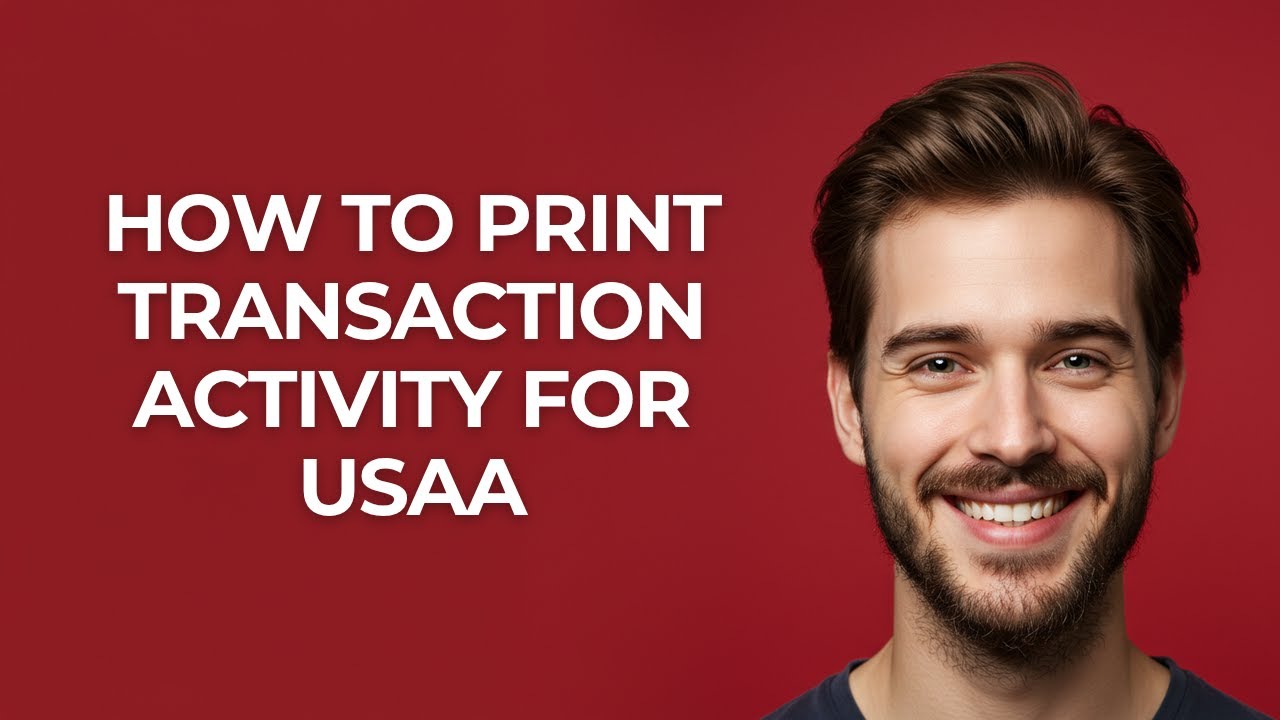 How to Print Transaction Activity for Usaa - GUIDE! - YouTube