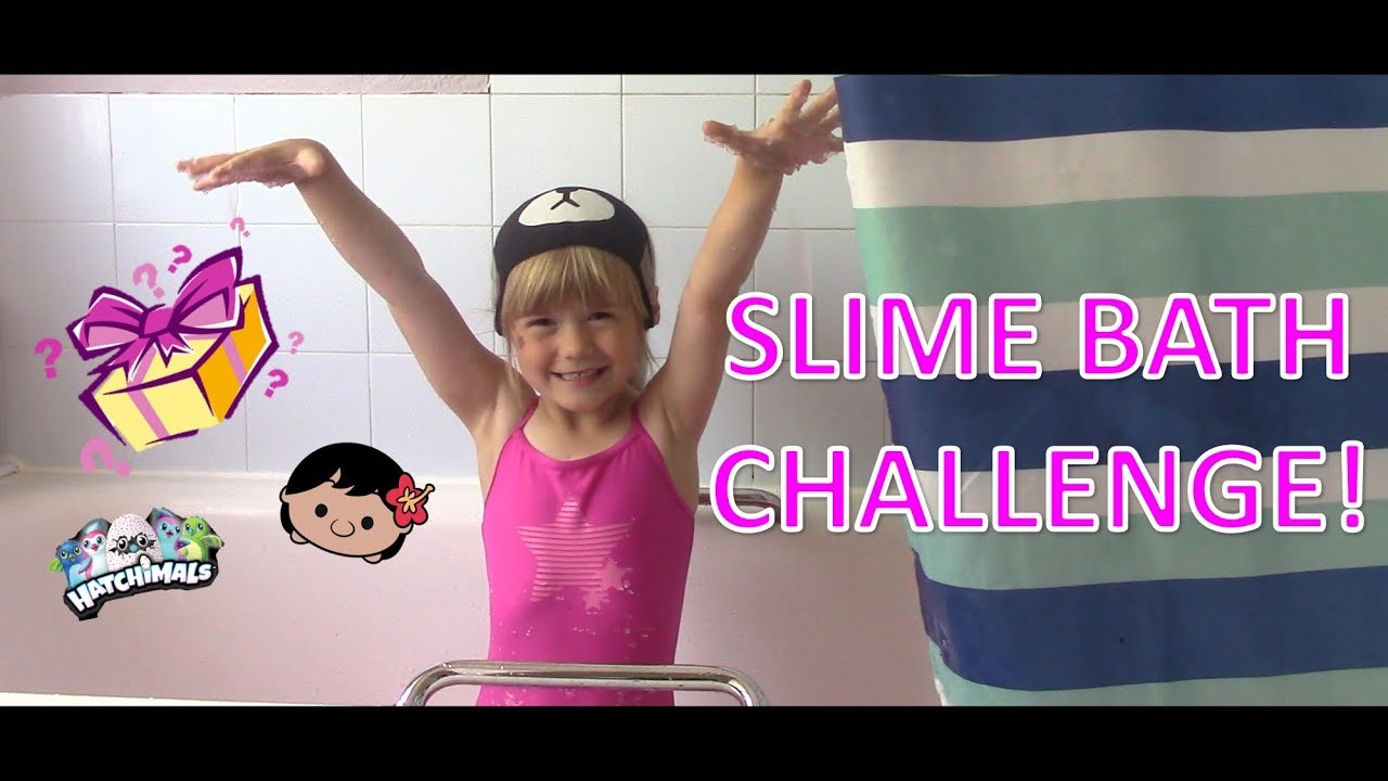 Slime Bath Challenge! (Hatchimals/Tsum Tsums Special) - YouTube