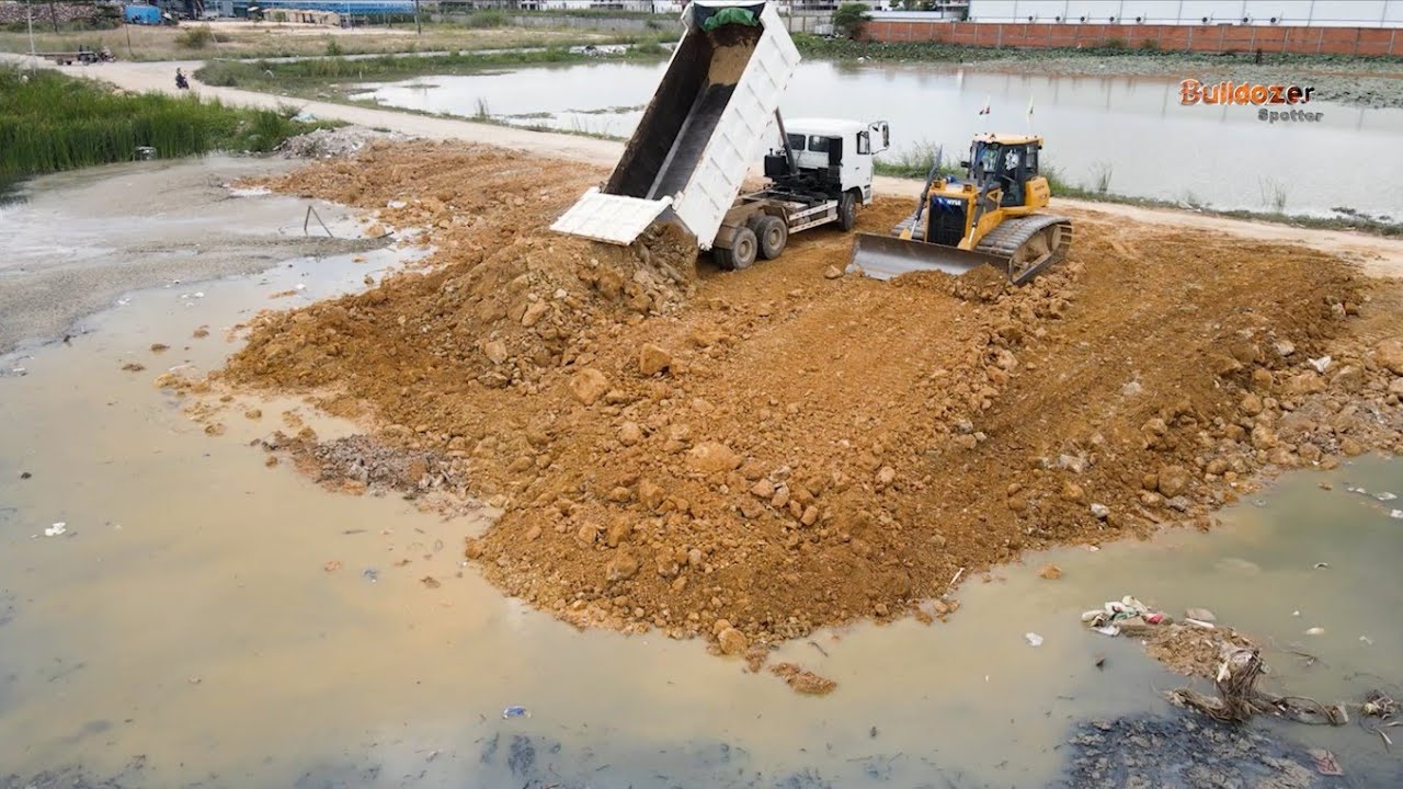 Nice!! New Activities Stronger heavy Dozer SHANTUI working push soil ...