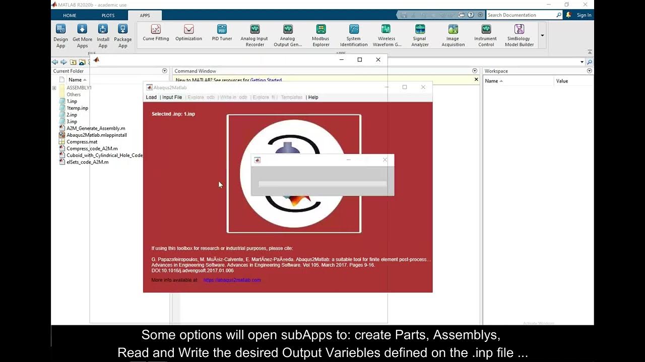 Short Introduction to Abaqus2Matlab v3.0 - YouTube