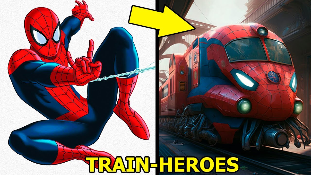 SUPERHEROES but TRAINS 💥 All Characters ( Marvel & DC ) - YouTube